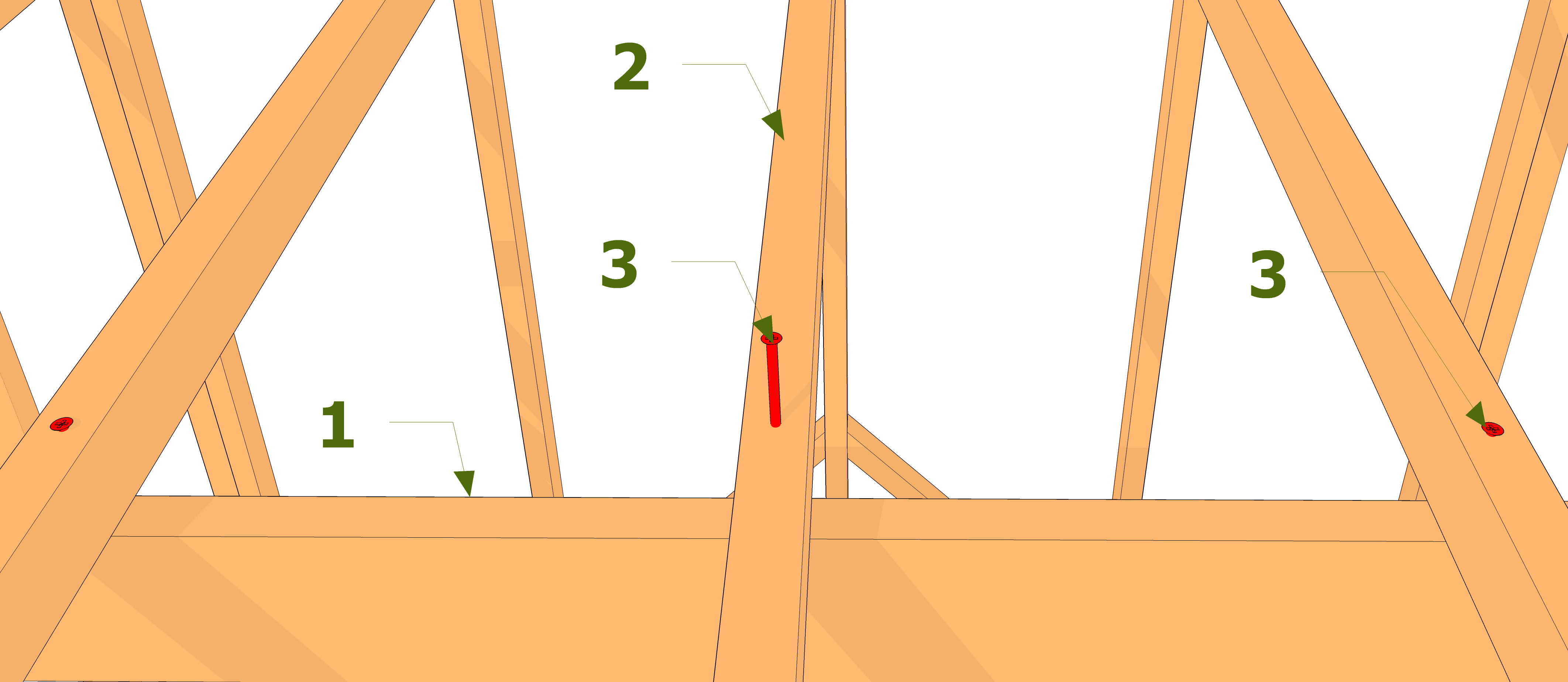 Montage de la charpente monopente - Les guides de la Construction Bois