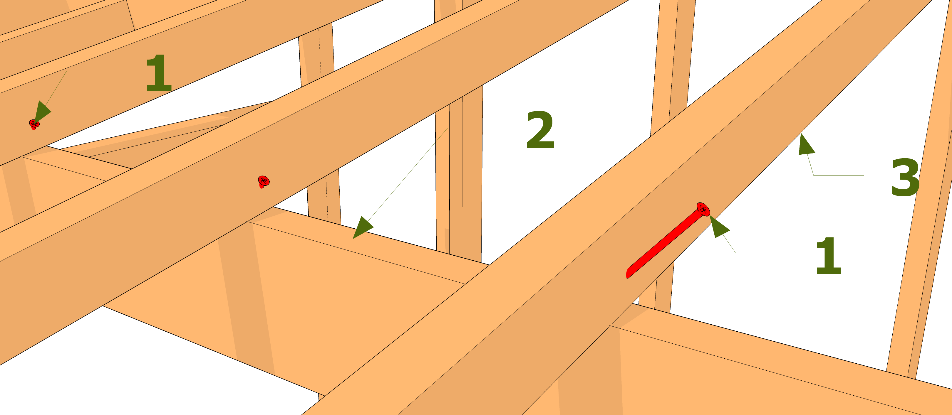 Montage de la charpente monopente - Les guides de la Construction Bois