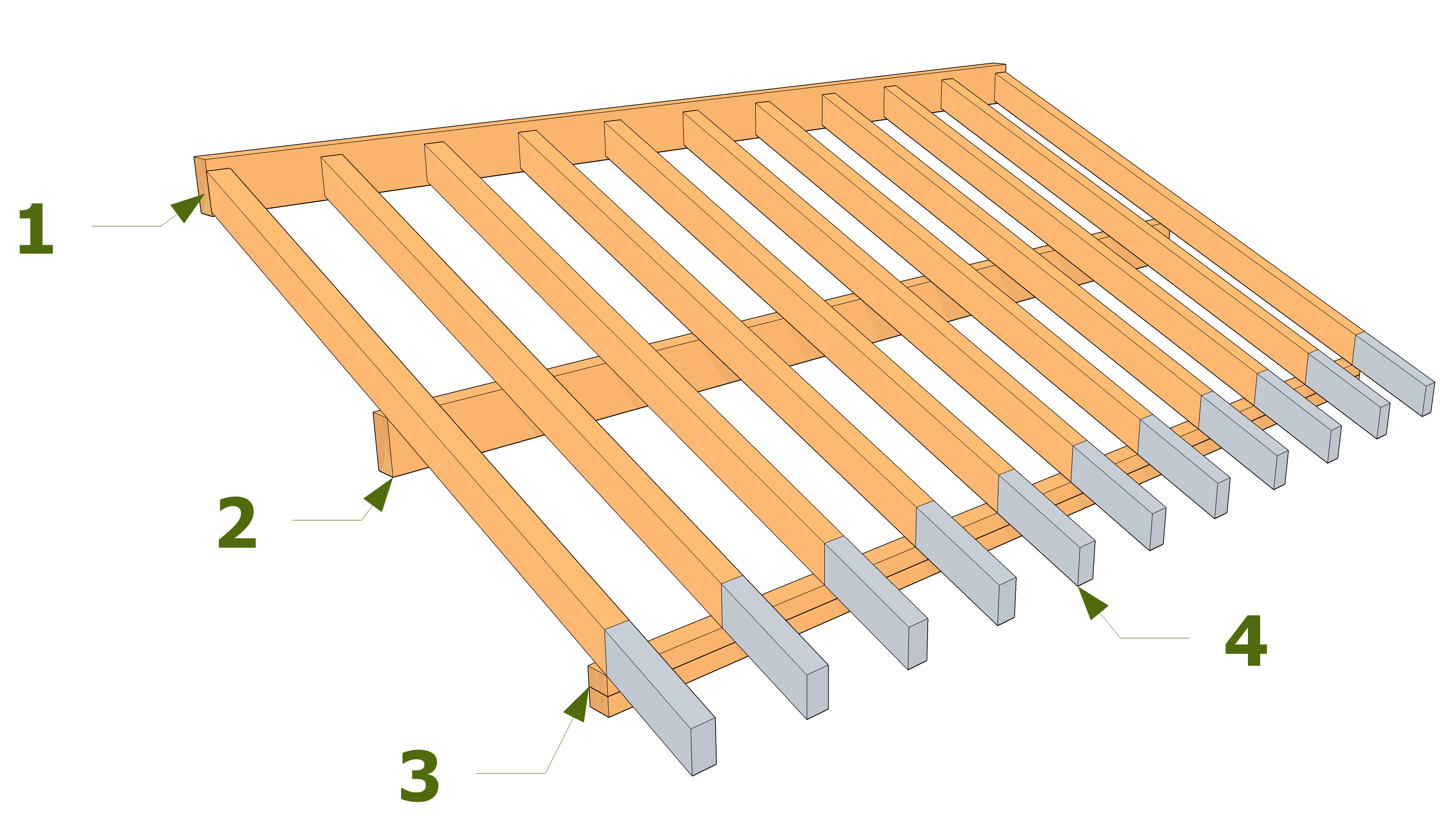 Anatomie d'une charpente de toiture monopente - Les guides de la ...