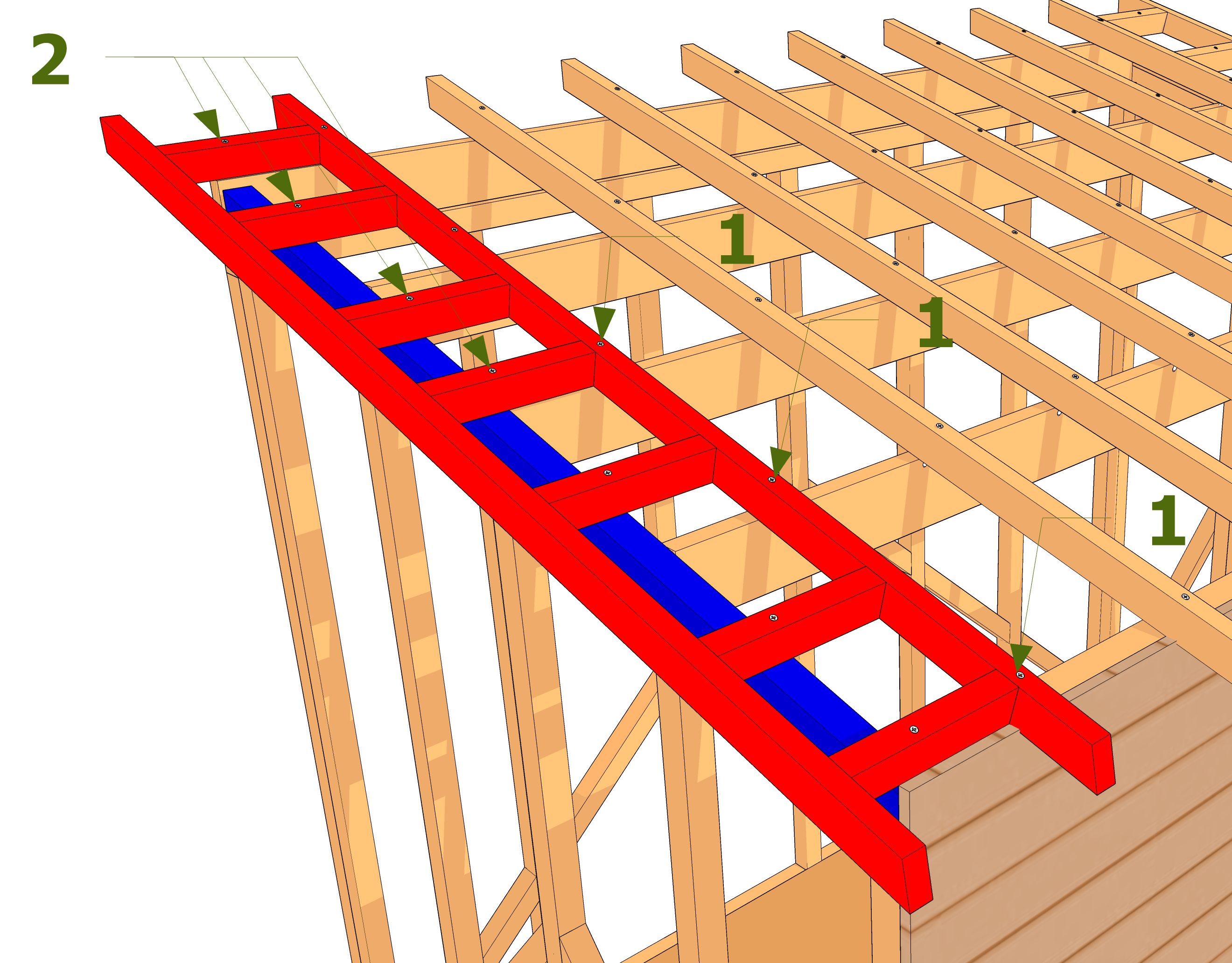 Anatomie d'une charpente de toiture monopente - Les guides de la ...