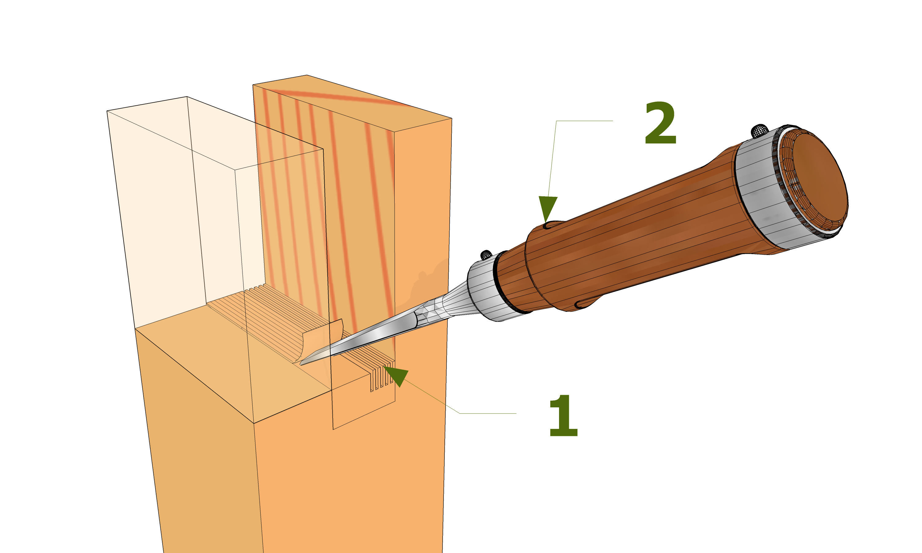 Réaliser une entaille oblique - Les guides de la Construction Bois