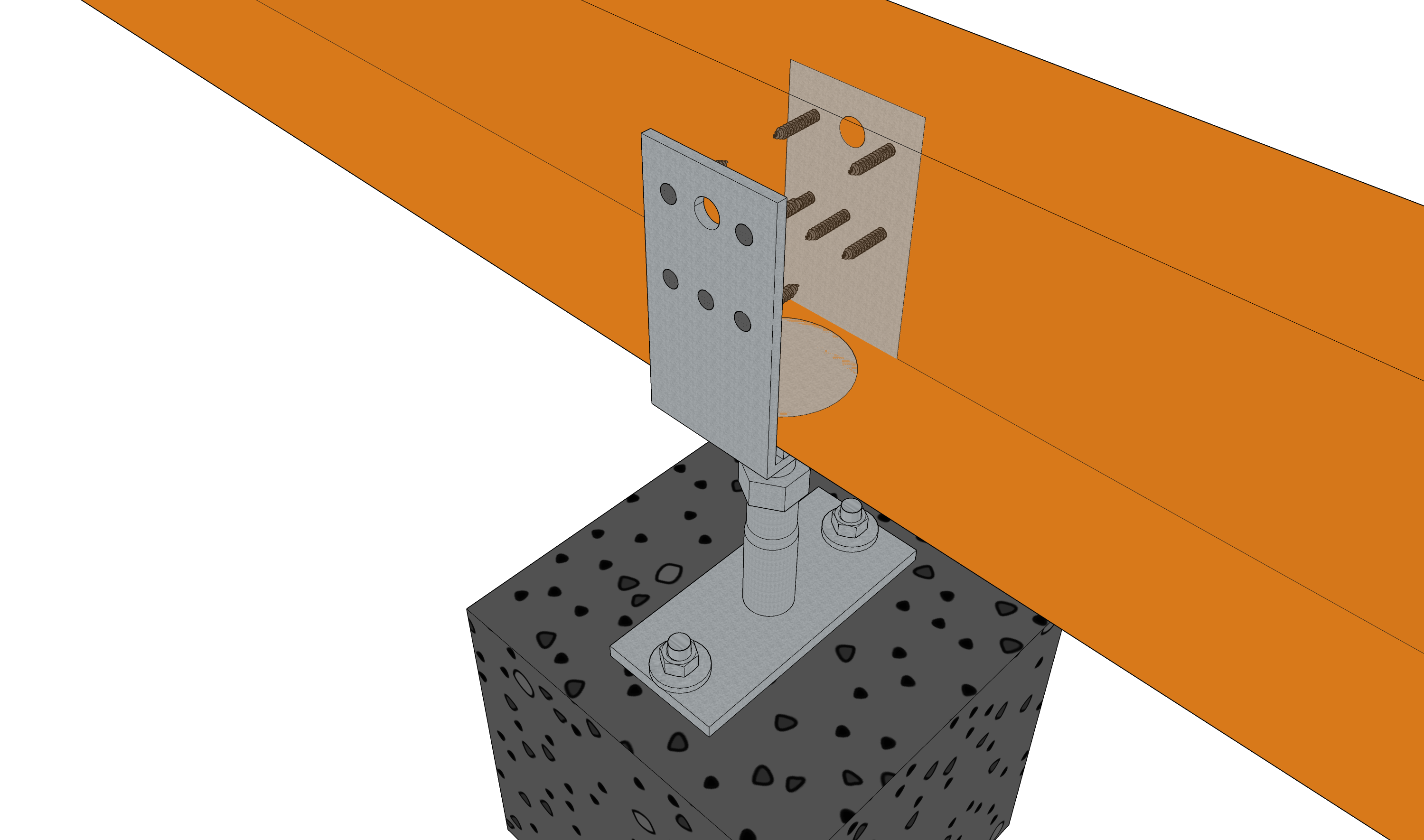 Méthodes de fixation de poutres porteuses ou solives sur plots en béton ...