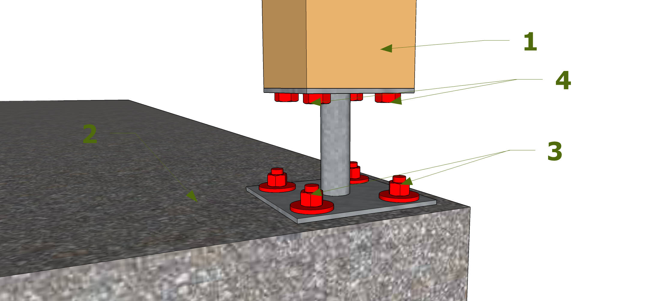 FBB80x : Fixation d'un poteau - Les guides de la Construction Bois