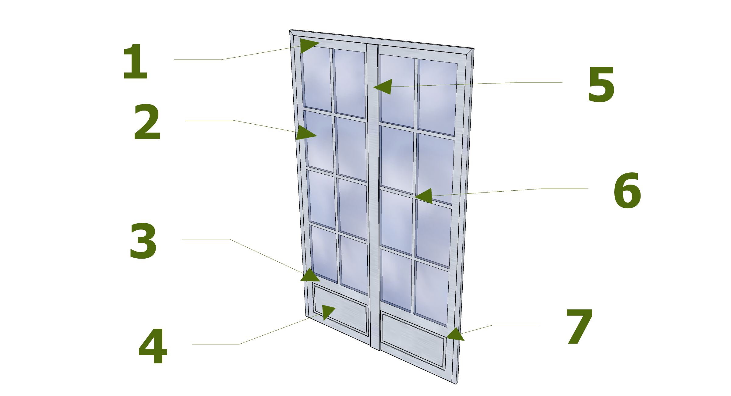 Anatomie d'une porte - Les guides de la Construction Bois